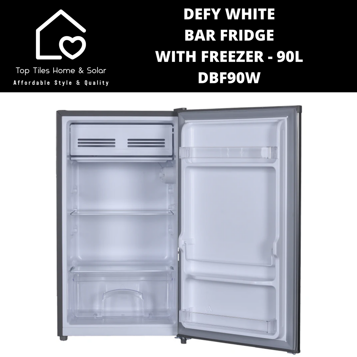 Defy Metallic Bar Fridge with Freezer - 90L DBF90M – Top Tiles Home & Solar