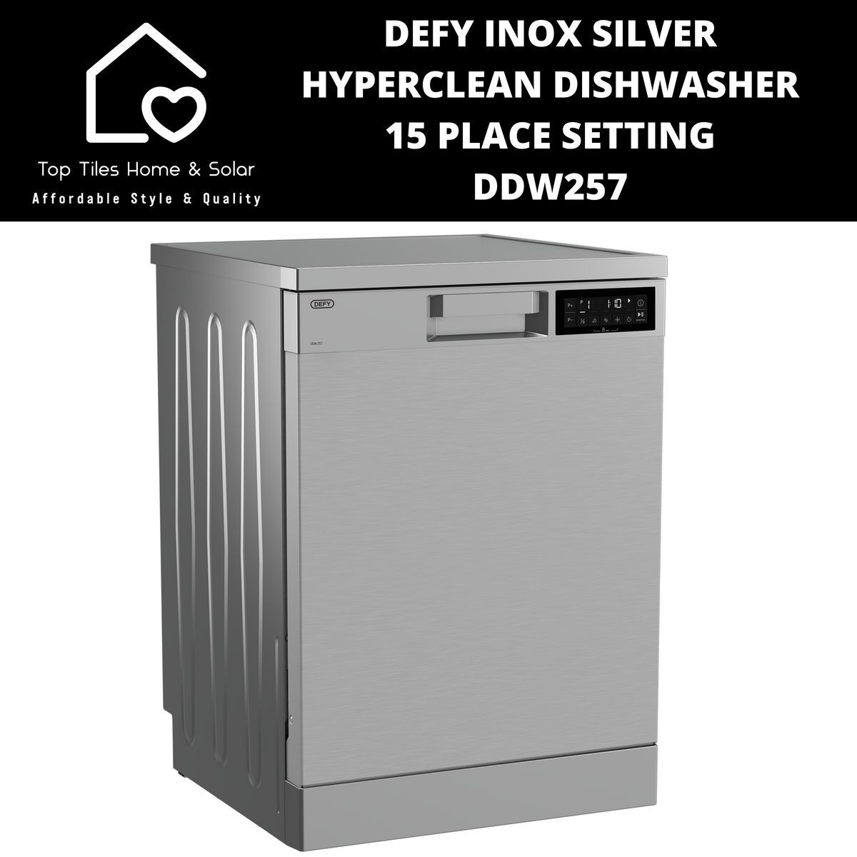 Defy Inox Silver HyperClean Dishwasher - 15 Place Setting DDW257 – Top ...