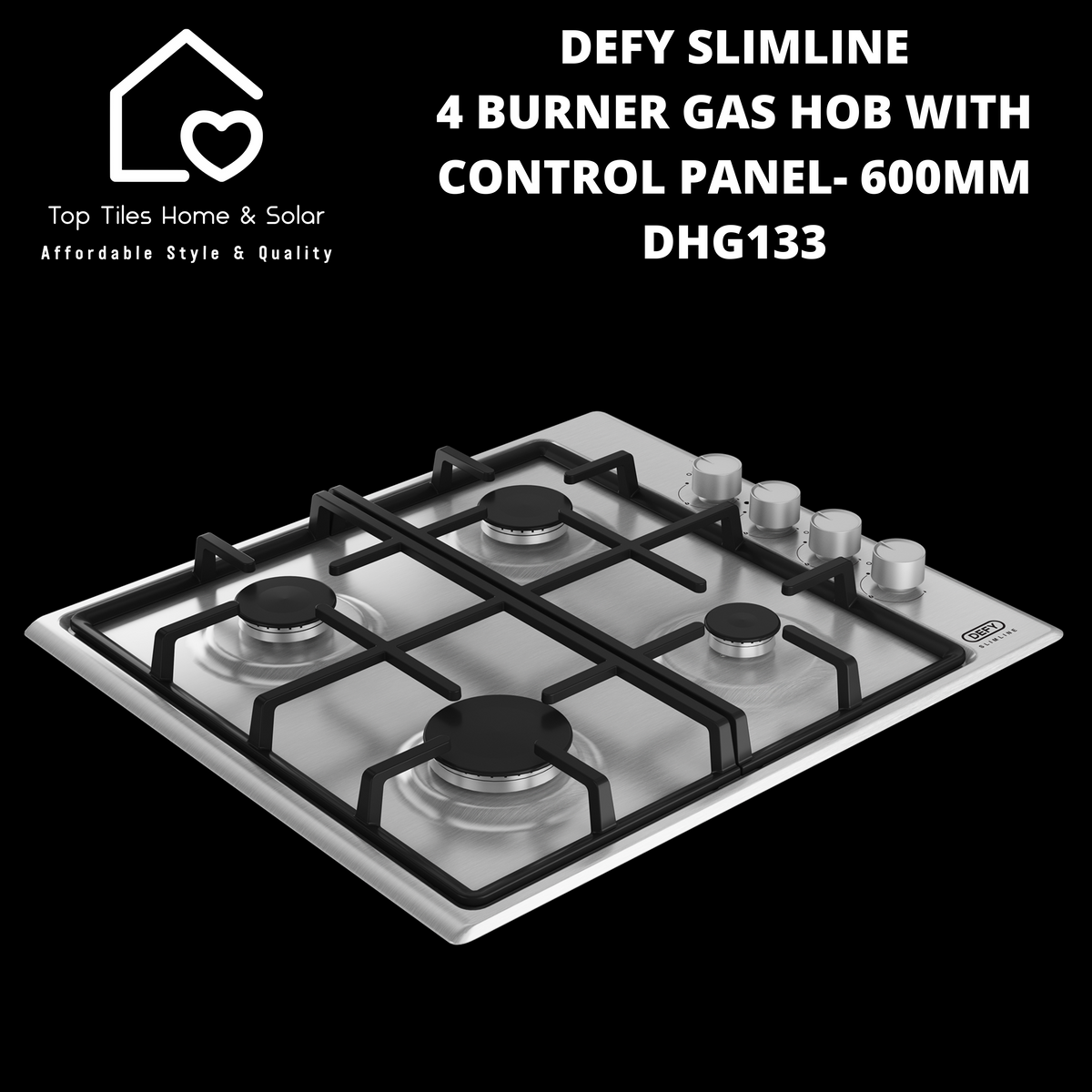 Defy Slimline 4 Burner Gas Hob With Control Panel- 60cm DHG133 – Top ...
