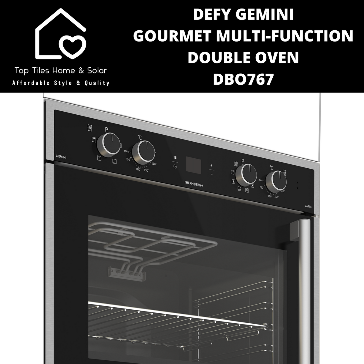 Defy Gemini Gourmet Multi-Function Double Oven - DBO767 – Top Tiles ...
