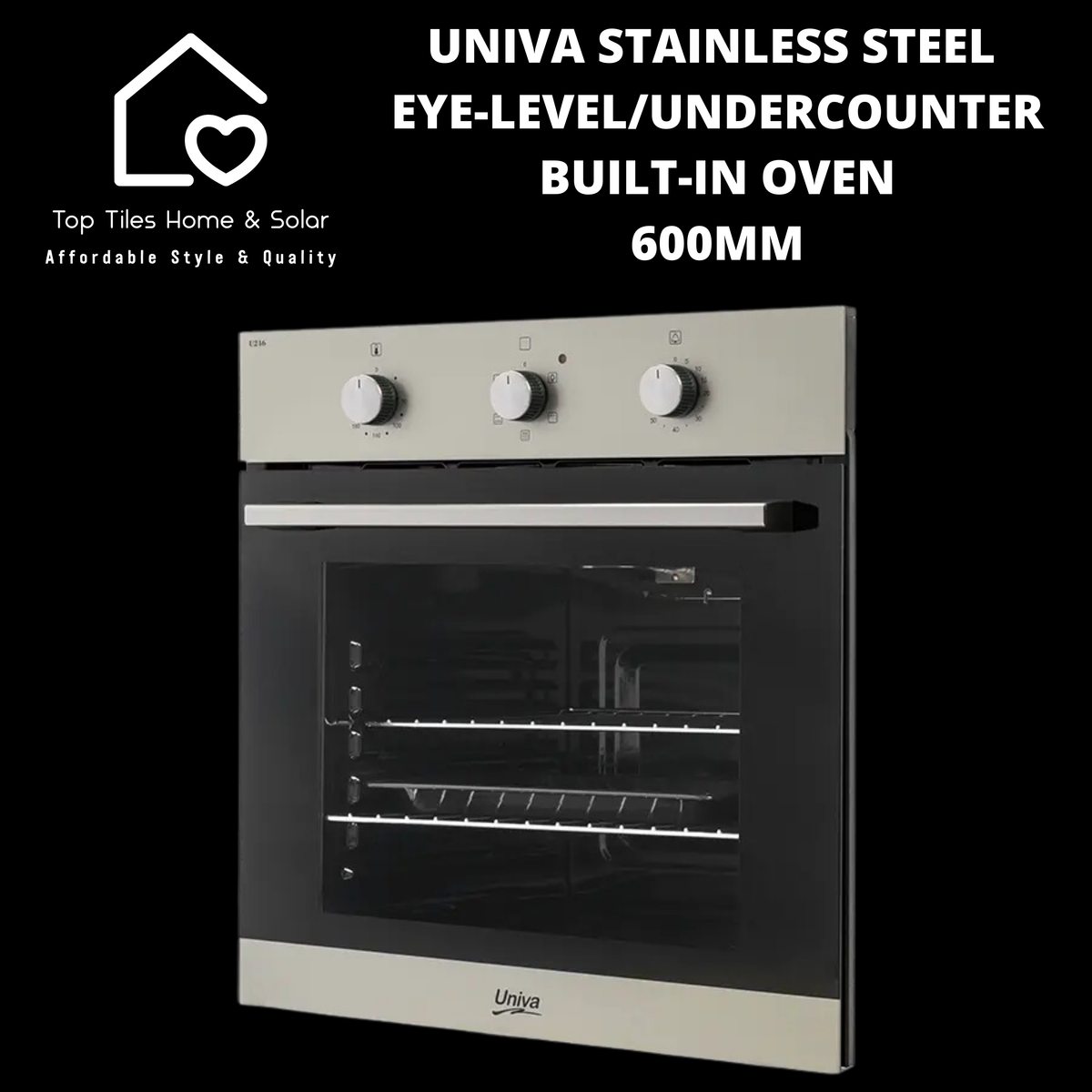 Univa Stainless Steel Eye-level/Undercounter Built-in oven - 60cm – Top ...