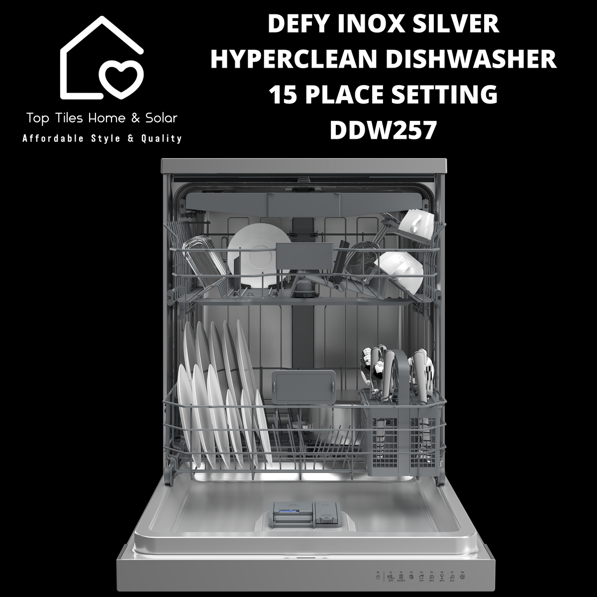 Defy Inox Silver HyperClean Dishwasher - 15 Place Setting DDW257 – Top ...