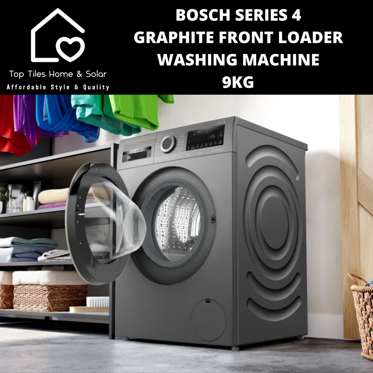Bosch Series 4 - Graphite Front Loader Washing Machine - 9kg – Top ...