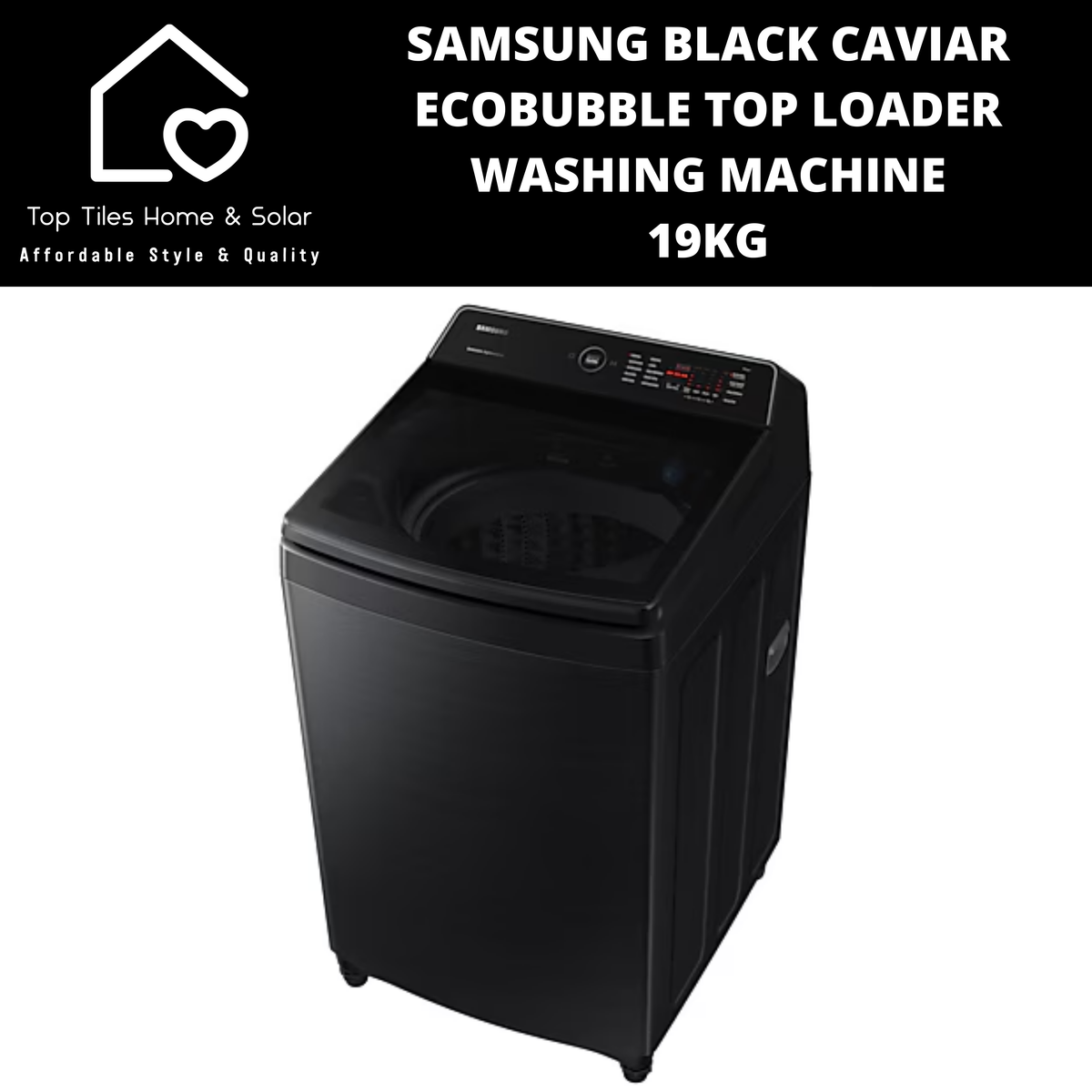 Samsung Black Caviar EcoBubble Top Loader Washing Machine - 19kg – Top ...