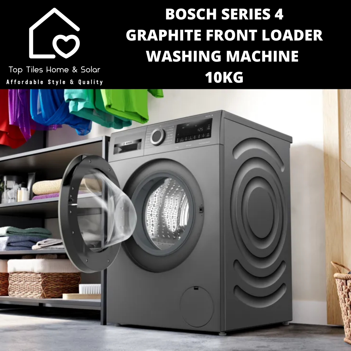 Bosch Series 4 - Graphite Front Loader Washing Machine - 10kg – Top ...