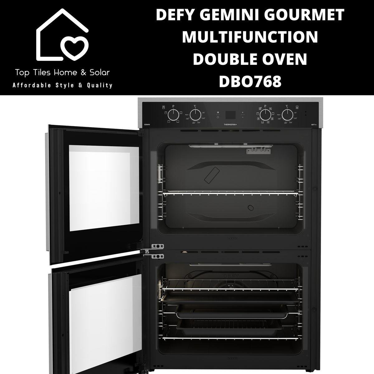 Defy Gemini Gourmet Multifunction Double Oven - DBO768 – Top Tiles Home ...