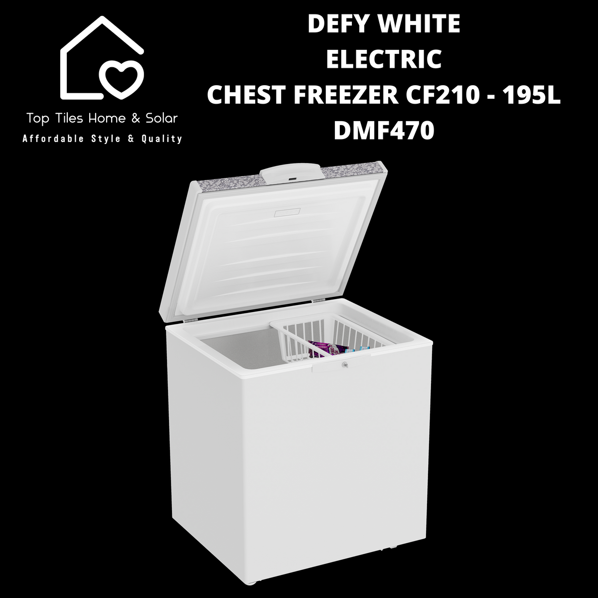 Defy White Electric Chest Freezer CF210 - 195L DMF470 – Top Tiles Home ...