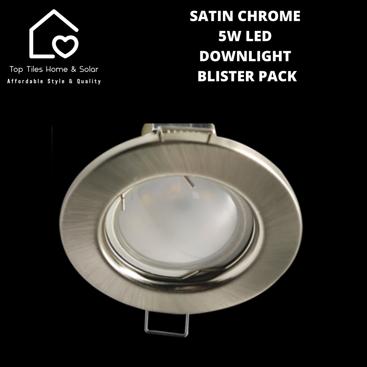 Satin Chrome Cool White Downlight - 5W LED – Top Tiles Home & Solar