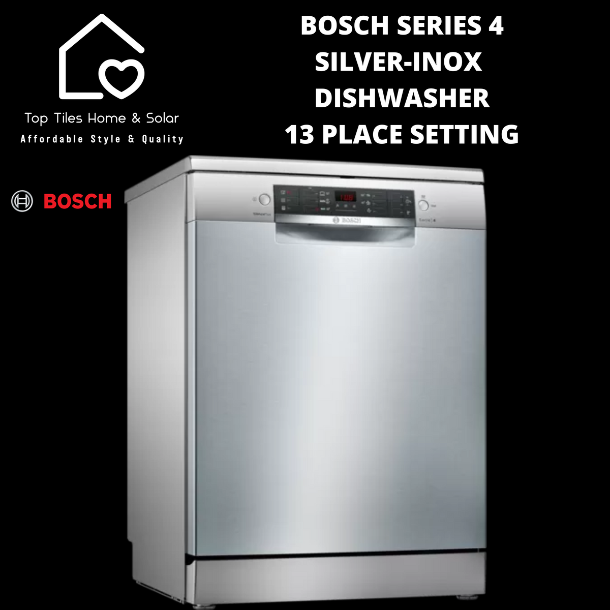 Bosch Series 4 - Silver-Inox HygienePlus Dishwasher - 13 Place Setting ...