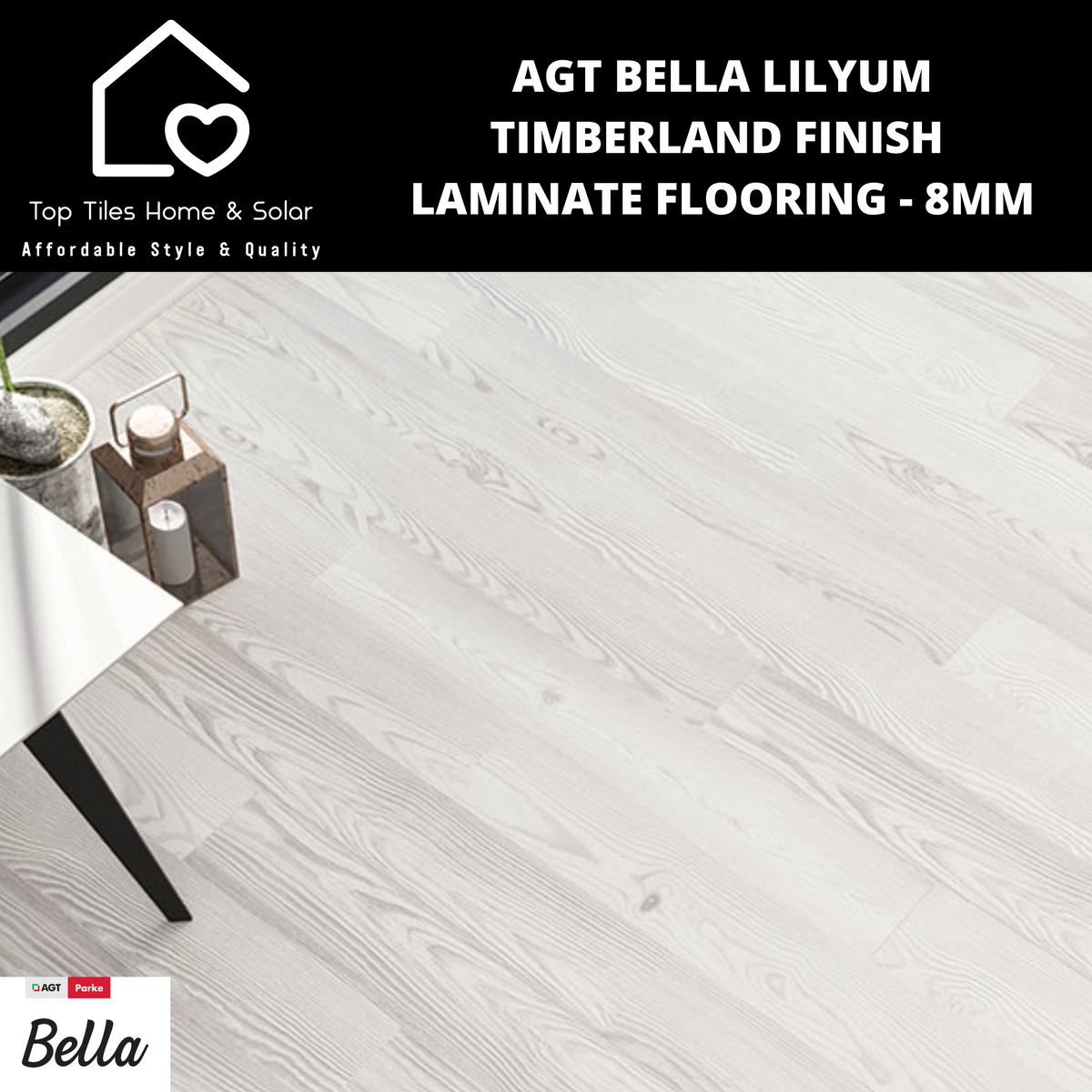 AGT Bella Lilyum Timberland Finish Laminate Flooring - 8mm – Top Tiles ...