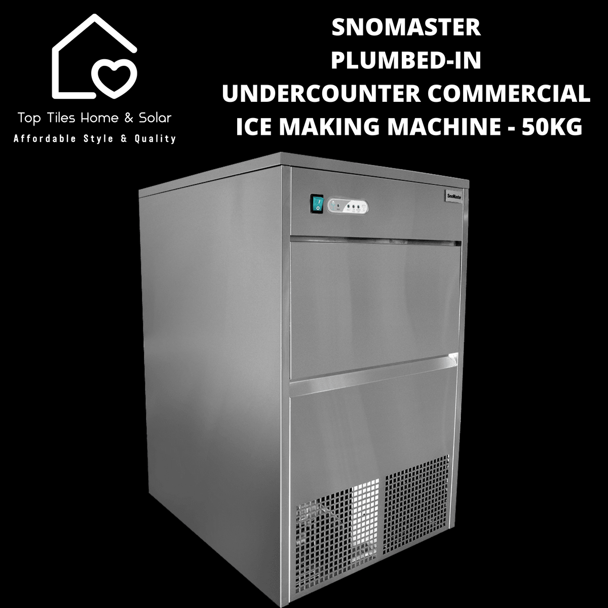 SnoMaster Plumbed-in Undercounter Commercial Ice Making Machine - 50kg ...