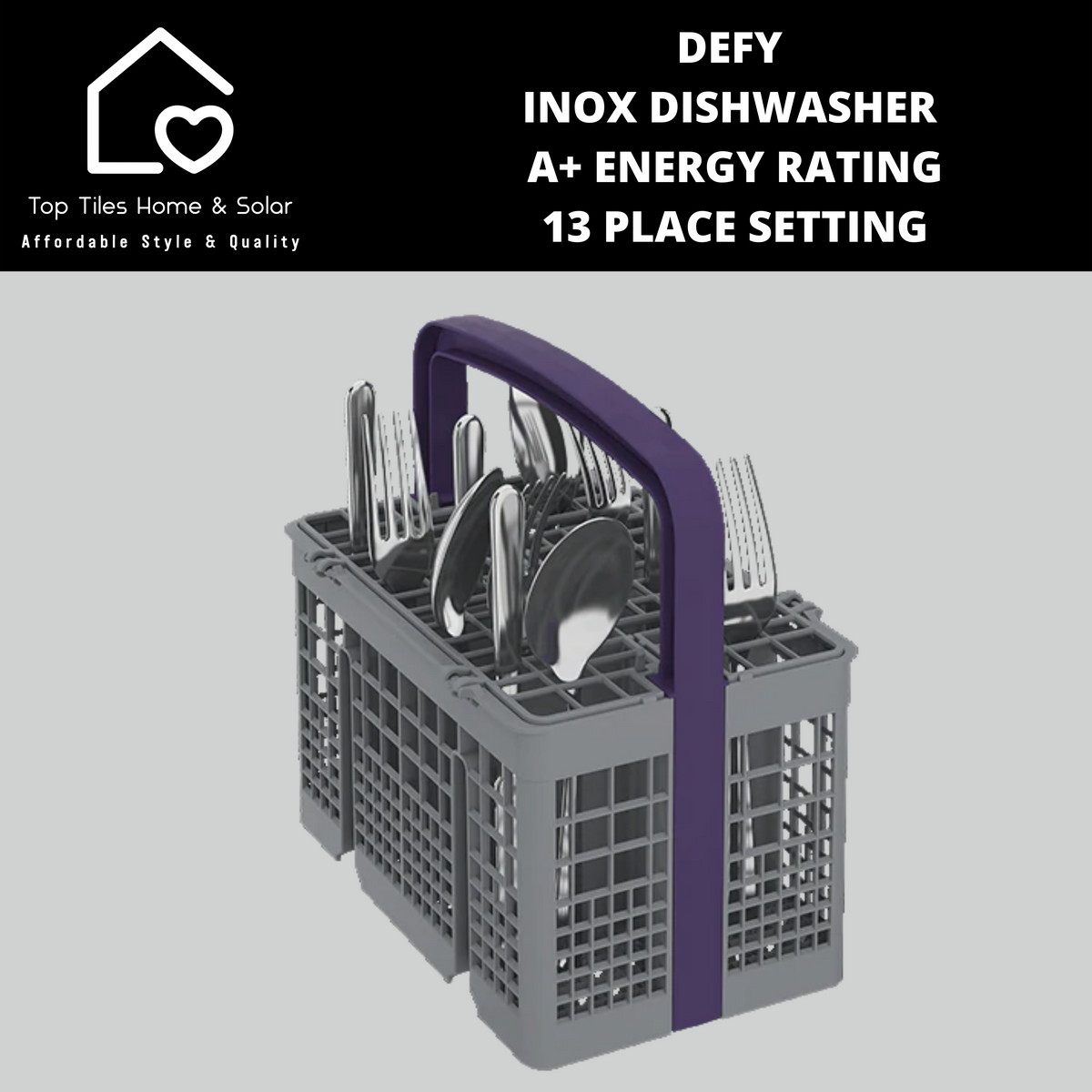 Defy Inox Dishwasher A+ - 13 Place Setting DDW246 – Top Tiles Home & Solar